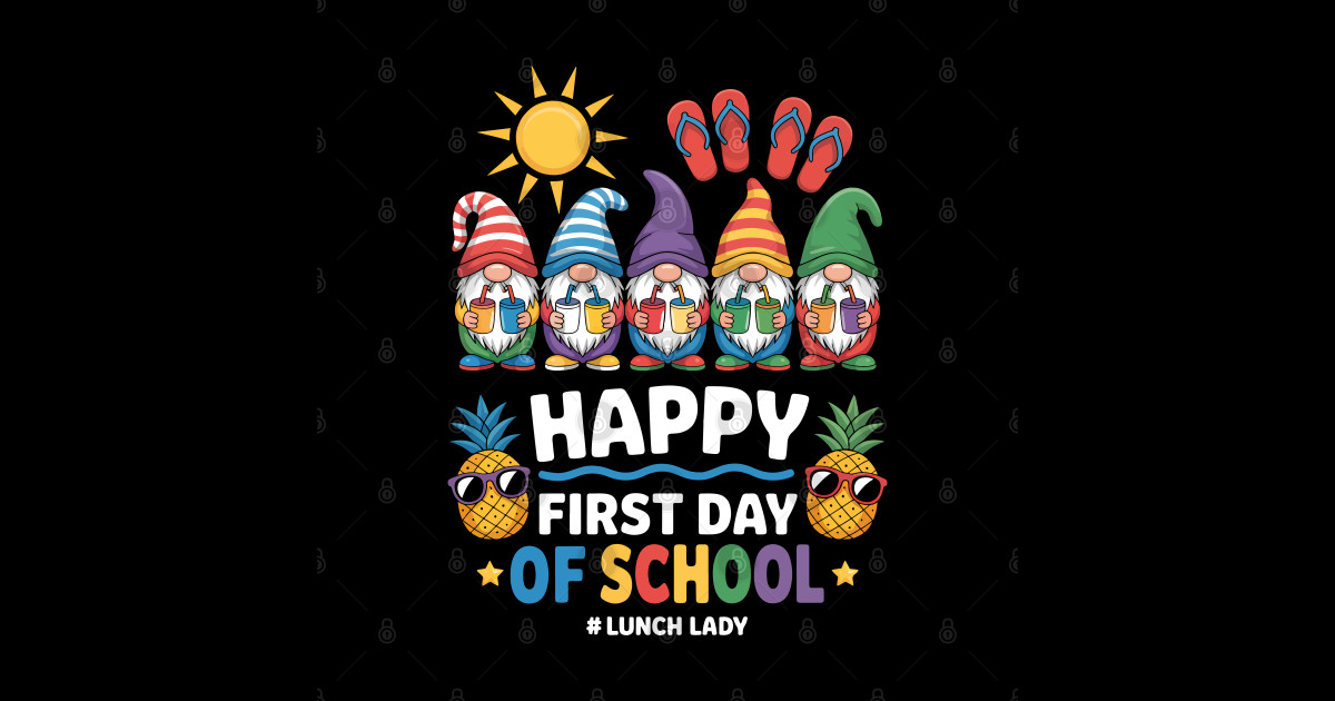 Lunch Lady Back To School Funny First Day Of School Gnomes - Lunch Lady ...