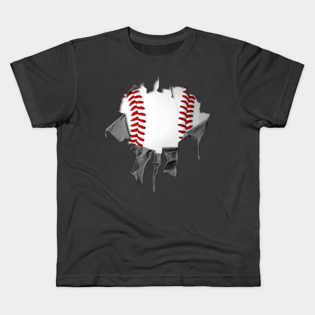 Shredded, Ripped and Torn Baseball - Baseball - Kids T-Shirt | TeePublic