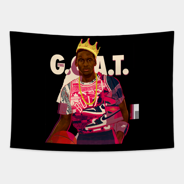 Michael jordan the goat - Michael Jordan - Tapestry sold by Andra ...