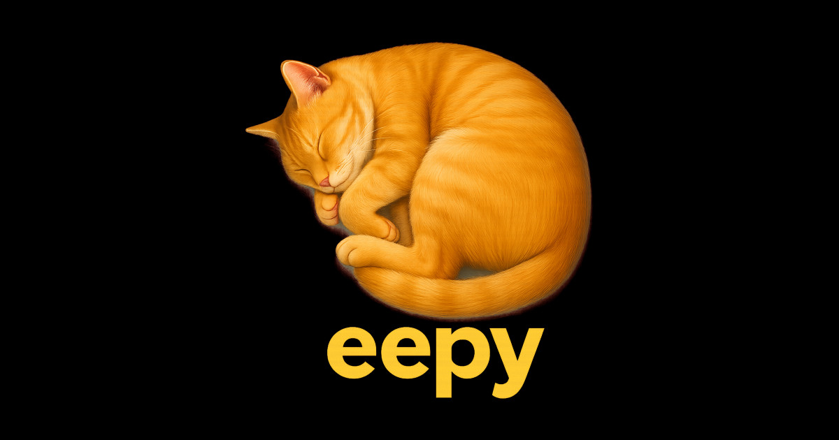 Eepy Cat – Cute Sleepy Meme Kitty Design - Eepy Cat - Posters and Art Prints | TeePublic