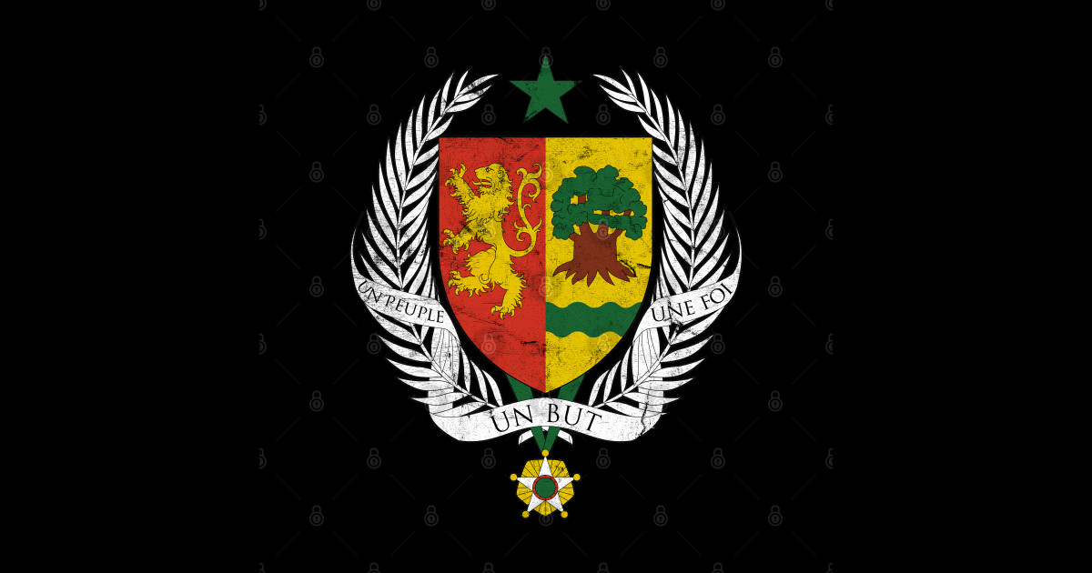 Senegal // Vintage-Style Crest Design - Senegal - Sticker | TeePublic