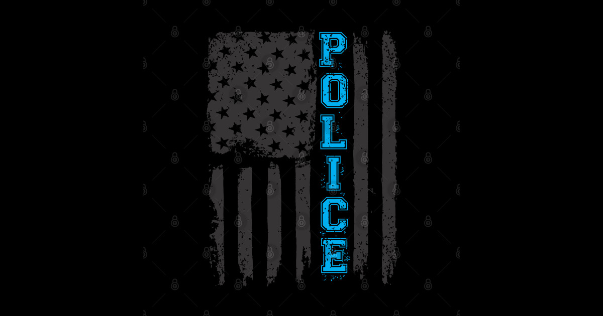 Police Flag - Police Flag - Sticker | TeePublic