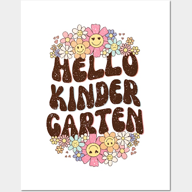 Groovy Hello Kindergarten Vibes Retro Teacher Back To School ...