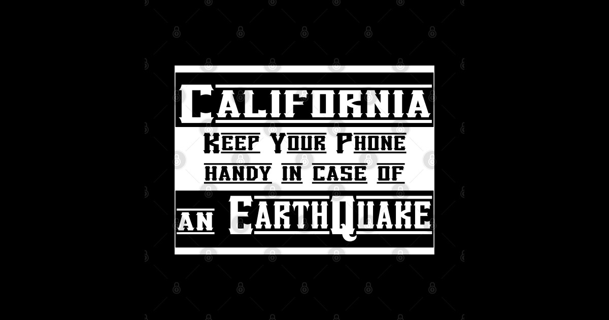 Earthquake in California US - Earthquakes - Sticker | TeePublic