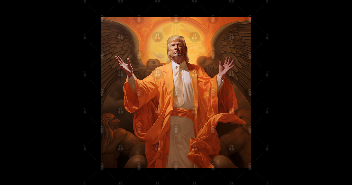 Donald Trump Orange Jesus Wings Delusional - Donald Trump Orange Jesus ...