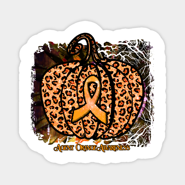 Agent Orange Awareness - leopard pumpkin ribbon - Agent Orange Survivor ...
