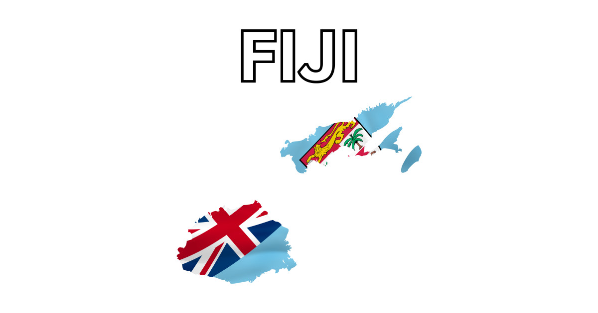 Fiji Flag Map - Fiji - T-Shirt | TeePublic