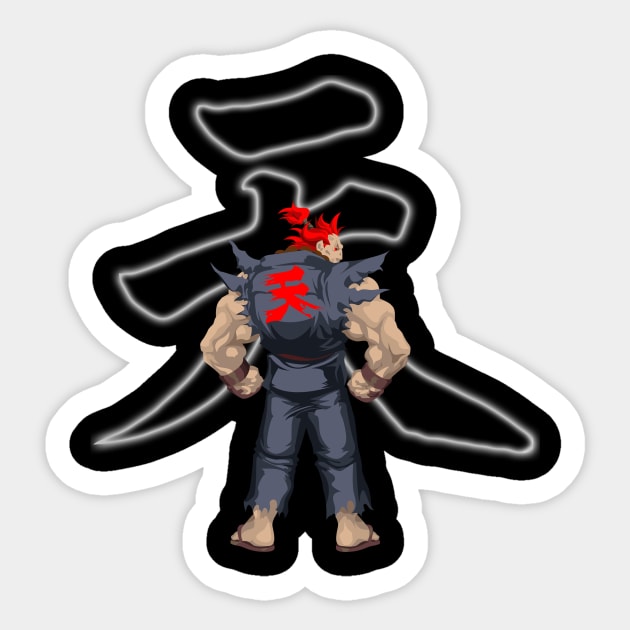 Street Fighter Akuma - Five - Sticker | TeePublic