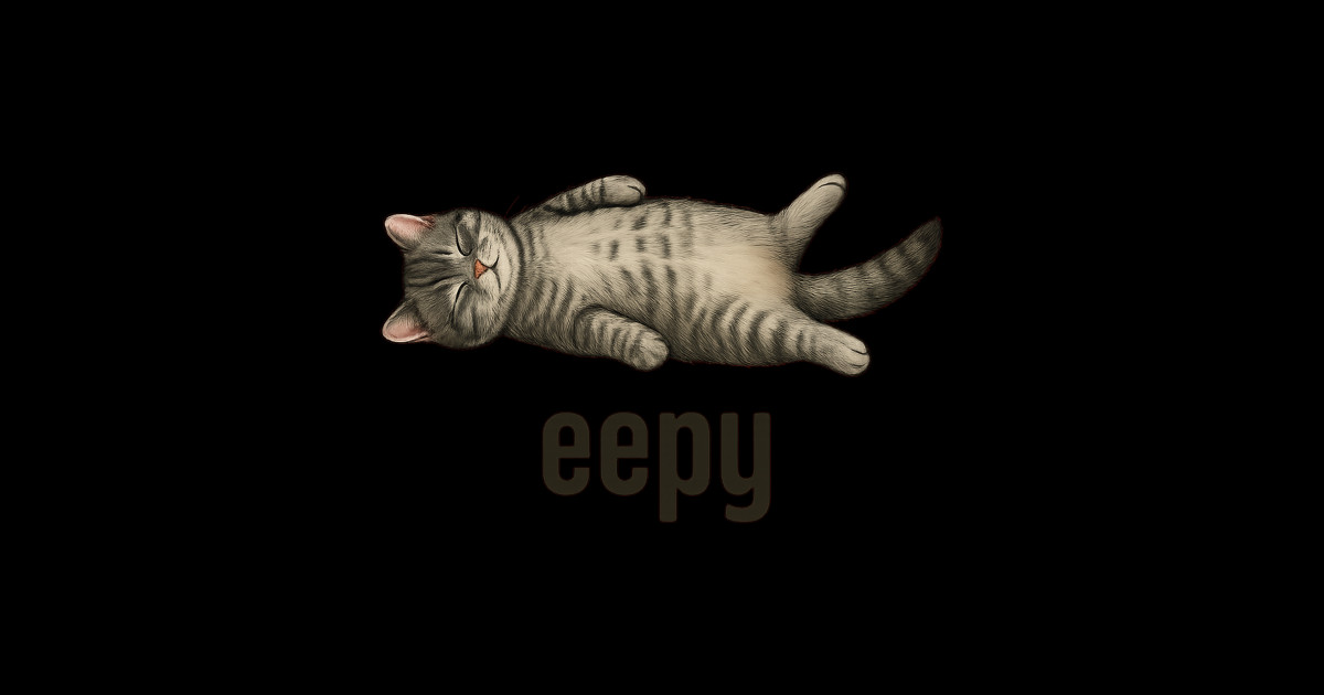 Eepy Cat – Funny Sleepy Meme Kitty Design - Eepy Cat - Sticker | TeePublic