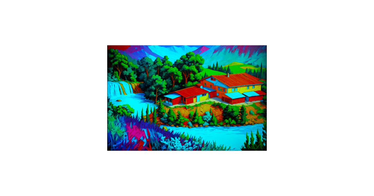 Tuscan Lake, Pop Art - Tuscany Italy - T-Shirt | TeePublic