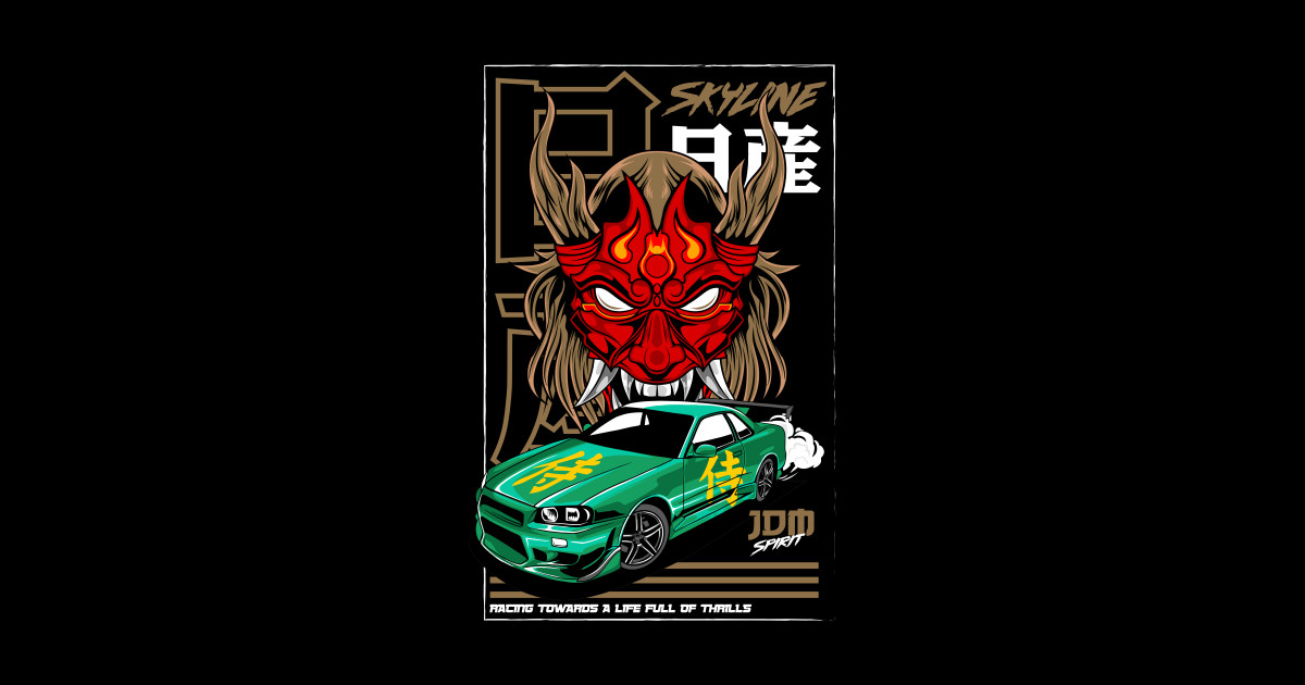 JDM Mask - Nissan Gtr - Sticker | TeePublic
