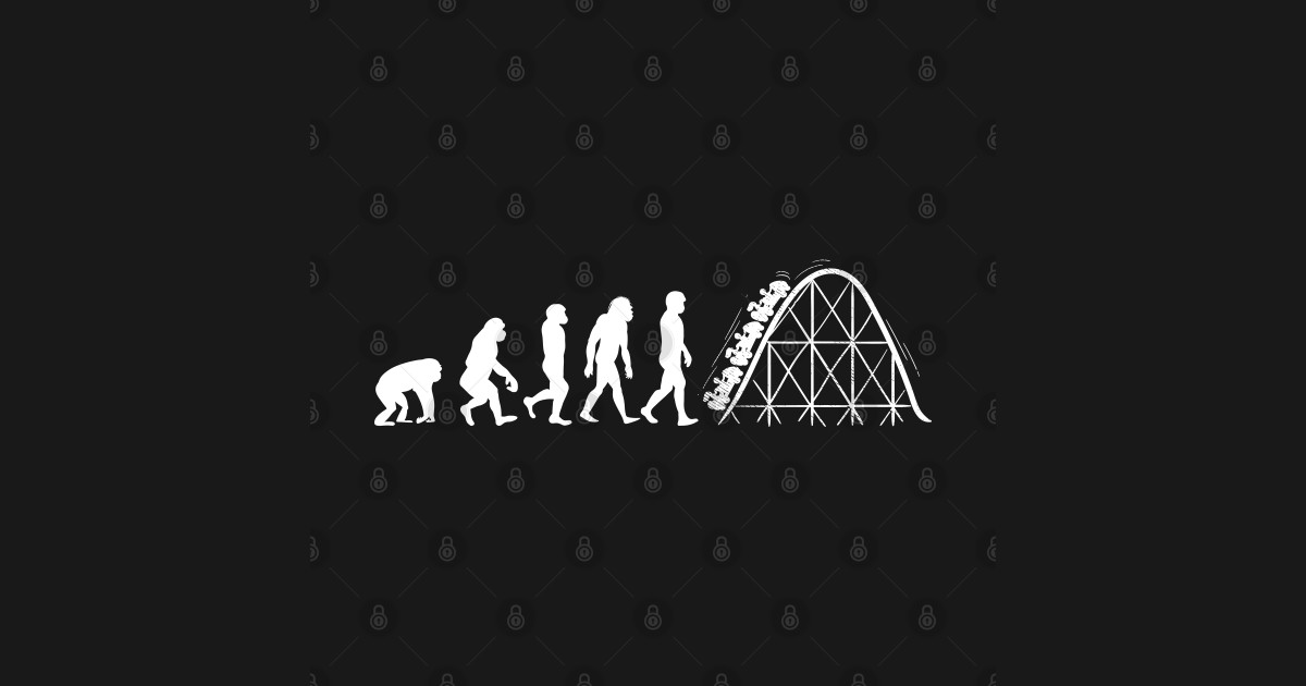 Evolution of Roller coaster - Roller Coaster - T-Shirt | TeePublic