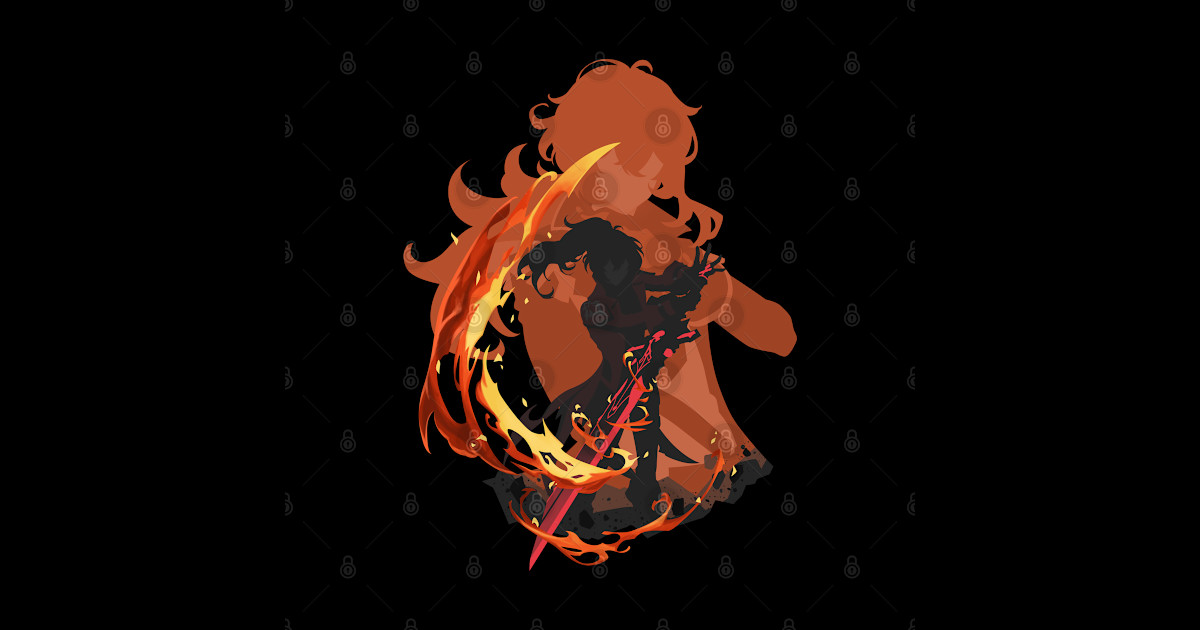 Diluc Genshin Impact - Diluc - Sticker | TeePublic