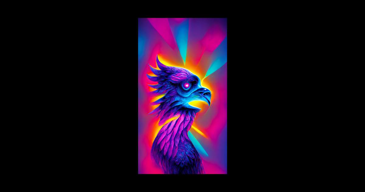 Psychedelic Eagle - Eagle - Sticker | TeePublic