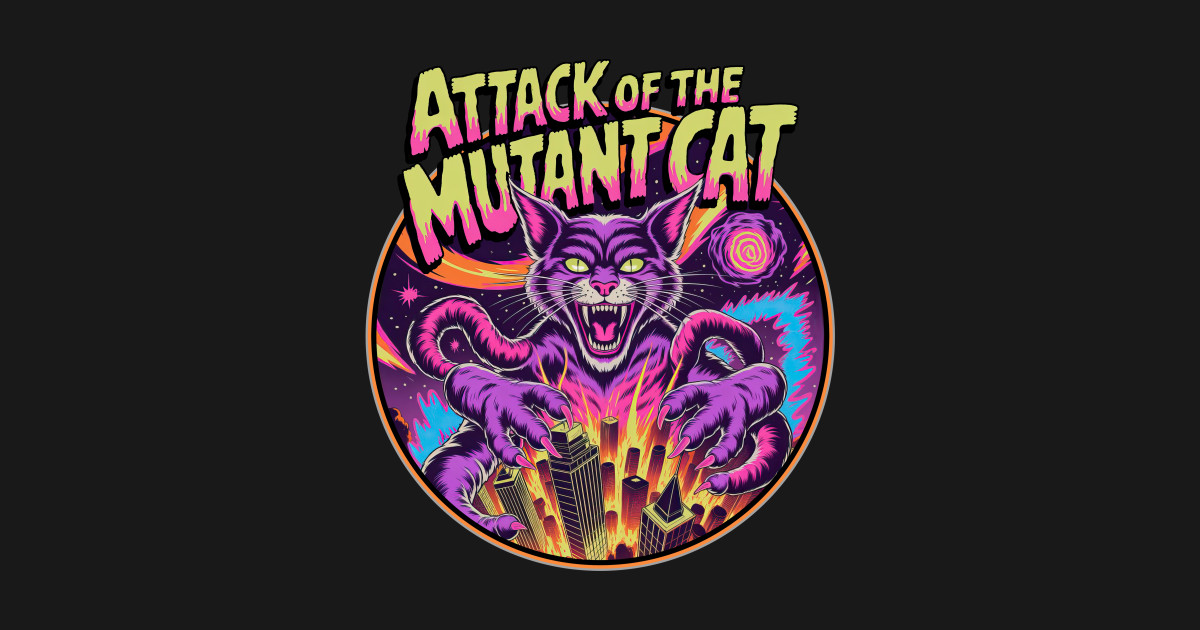 Cat Attack - Catshirt - T-Shirt | TeePublic