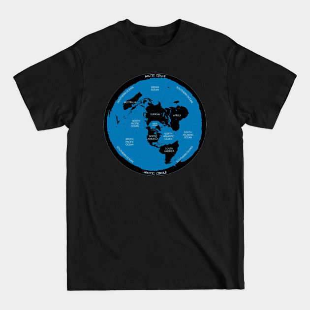 The Flat Earth Map - Flat Earth - T-Shirt