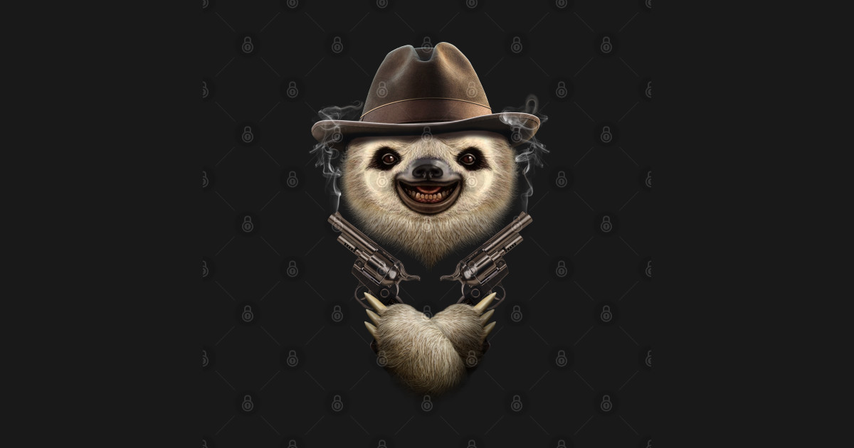 SLOTH COWBOY - Sloth - T-Shirt | TeePublic