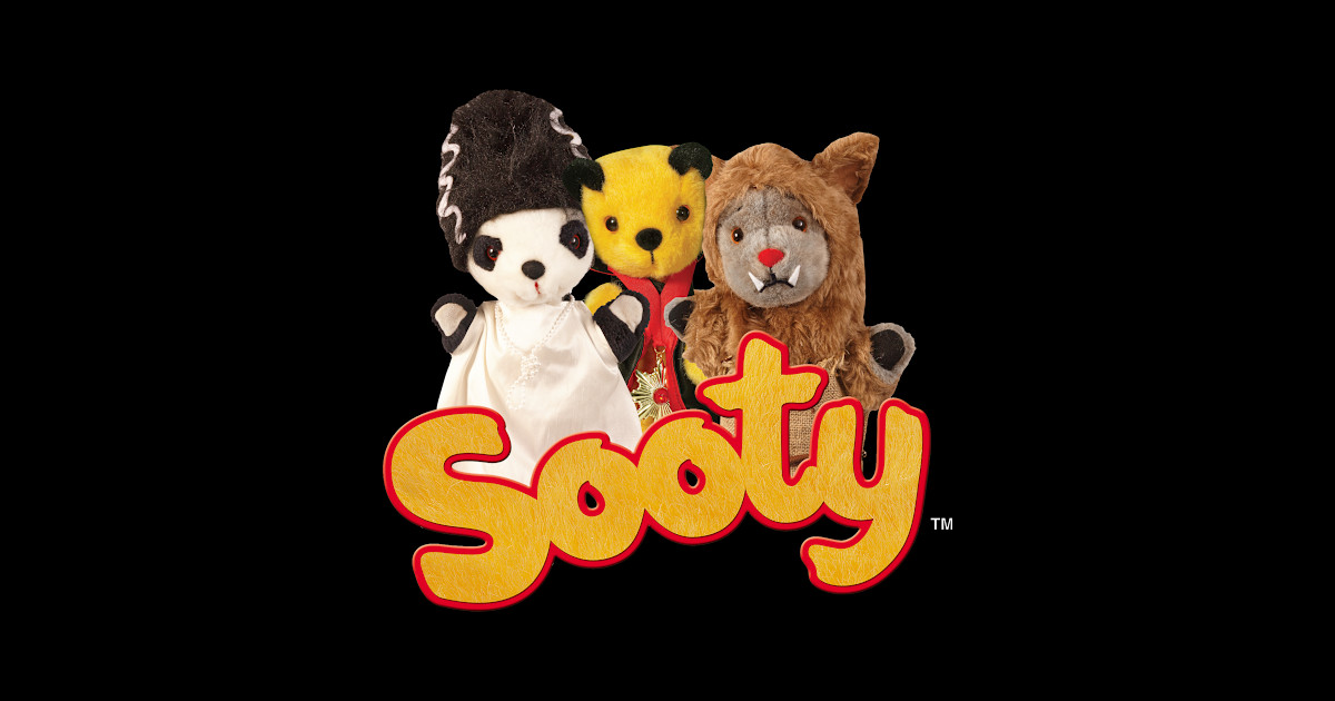 Sooty Halloween Spooky Trio - Sooty - Sticker | TeePublic