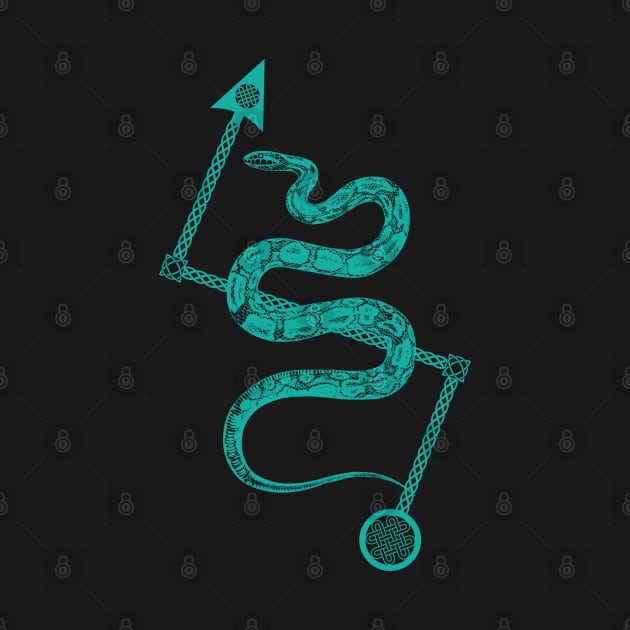 Pictish Serpent With Z Rod - Serpent Z Rod - T-Shirt | TeePublic