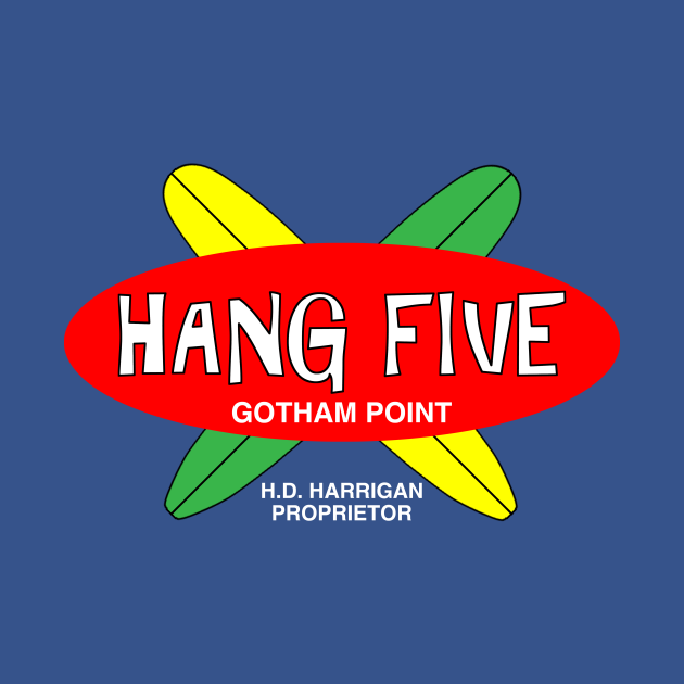 Hang Five (dark variant) - Adam West - T-Shirt | TeePublic