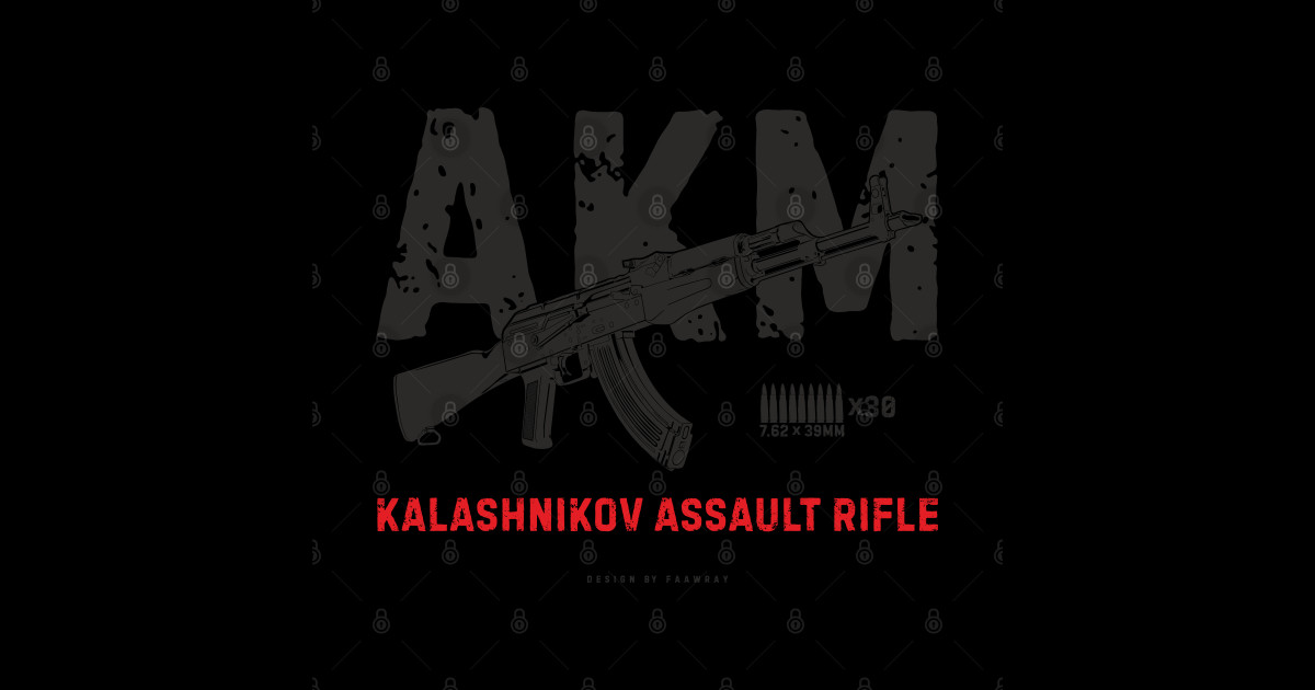 AKM 7.62 X 39mm - Ak47 - Sticker | TeePublic