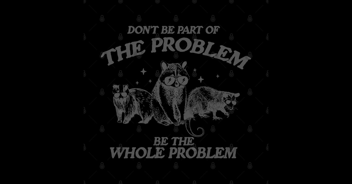 Don't Be Part Of The Problem Be The Whole Problem Shirt, Funny Trash ...