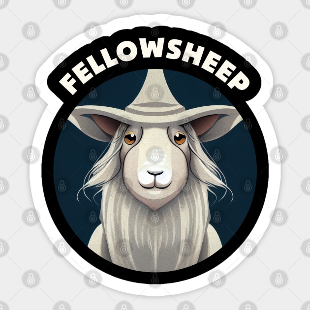 Fellowsheep - Wizard Sheep - Fantasy Funny - Gandalf - Sticker | TeePublic
