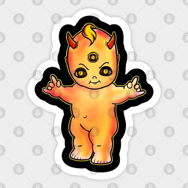Kewpie Demon Baby Doll - Kewpie Doll - Sticker | TeePublic