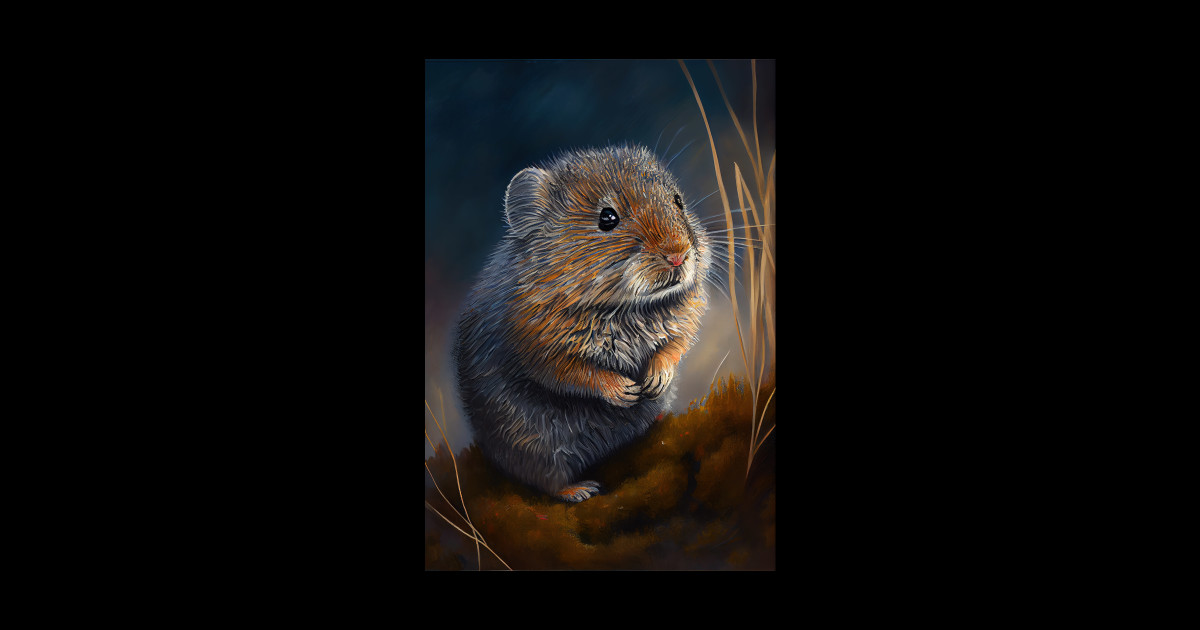 Tundra Vole - Oil Paint - Vole - Sticker | TeePublic