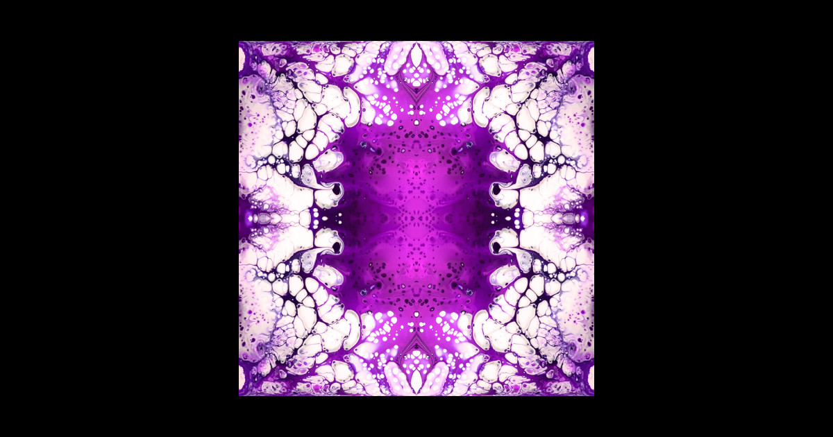 Purple/White Paint Pour Pattern - Acrylic Pour Painting - Posters and ...