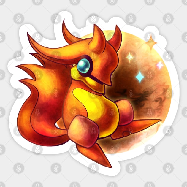 Mars Djinni - Golden Sun - Sticker | TeePublic