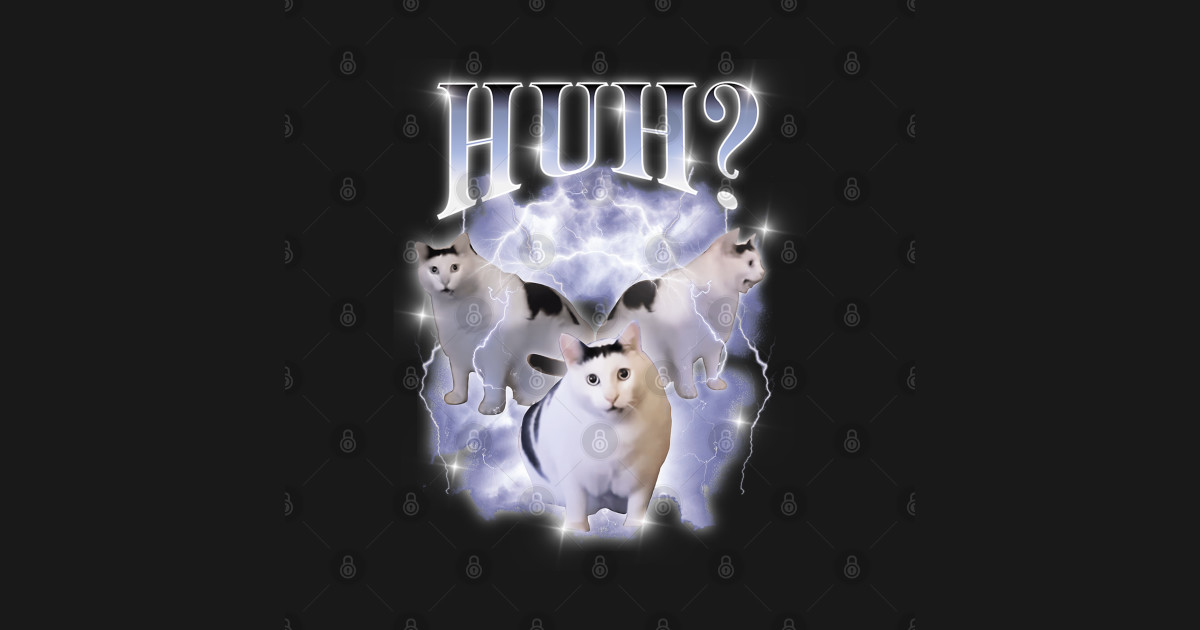 Huh Cat Chonky Ben Meme Bootlegg Rap 90S - Huh Cat - T-Shirt | TeePublic