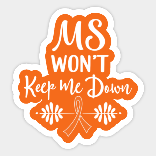 MS Awareness Multiple Sclerosis Ribbon - Ms Awareness - Sticker | TeePublic