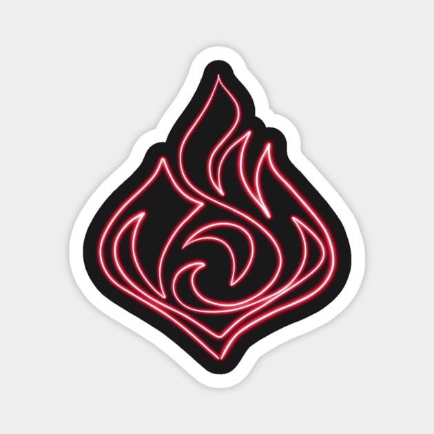 Genshin Impact - Pyro Logo - Genshin - Magnet | TeePublic