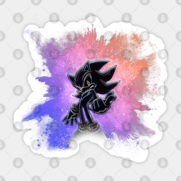 Shadow the hedgehog - Silhouette Art - Sticker | TeePublic