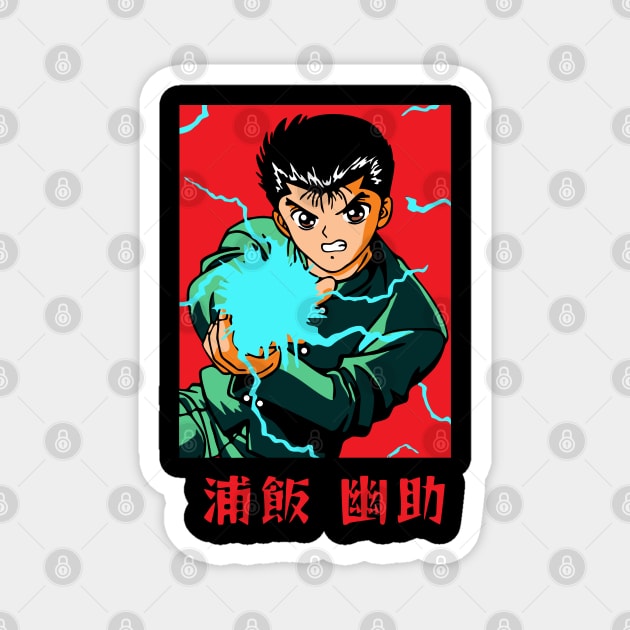 Yusuke Spirit Gun Anime Fanart - Yu Yu Hakusho Tv Show - Magnet | TeePublic