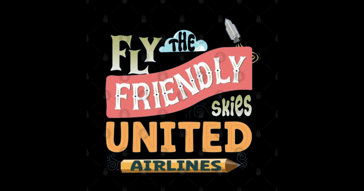 Fly The Friendly Skies - Fly The Friendly Skies - Sticker | TeePublic
