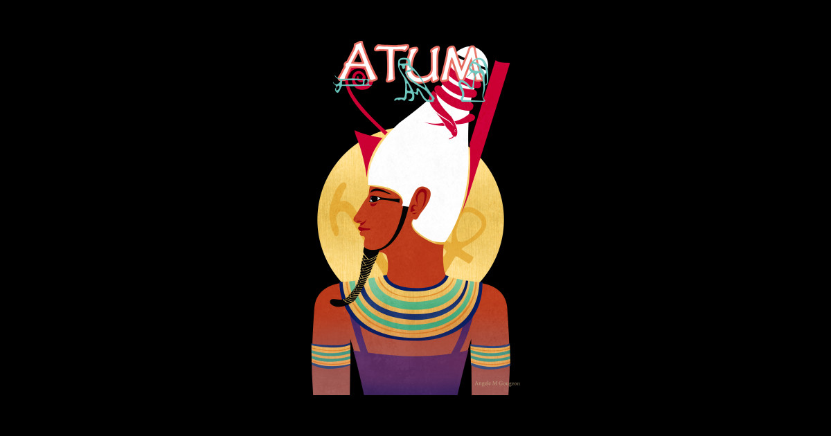 Atum (Atum-Ra) - Egyptian Sun God - Egyptian Art - Sticker | TeePublic