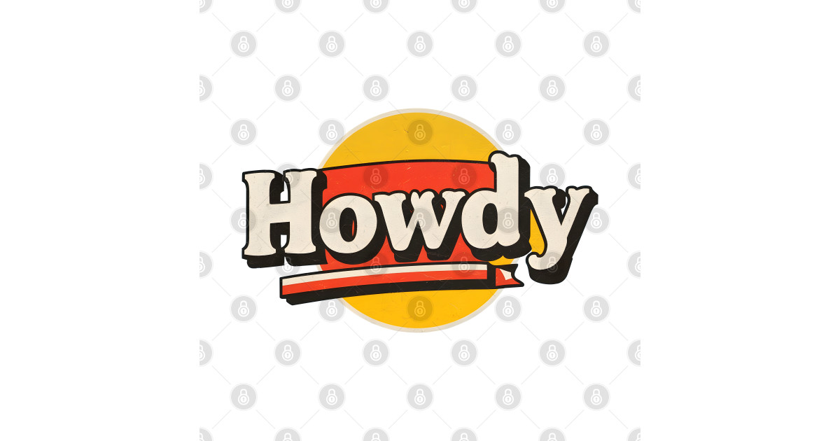 Howdy in vintage style retro classic - Howdy - T-Shirt | TeePublic