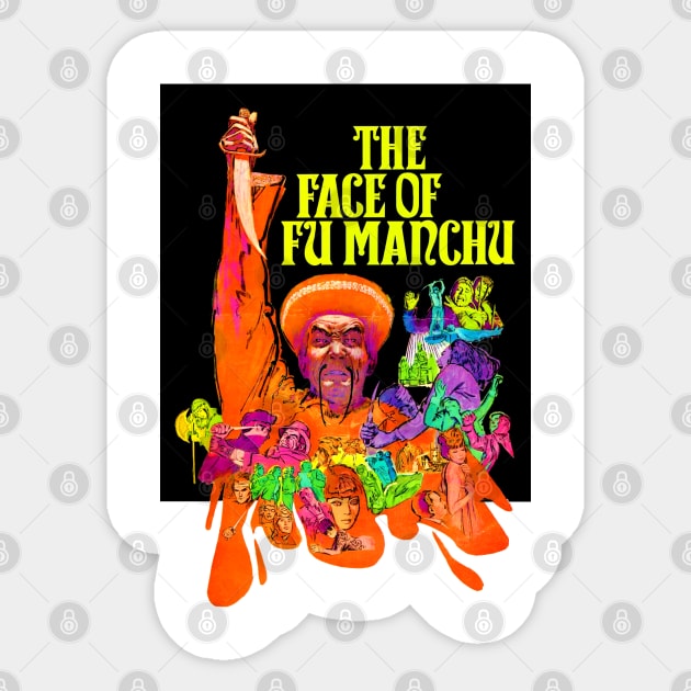 Face of Fu Manchu (1965) - Fu Manchu - Sticker | TeePublic