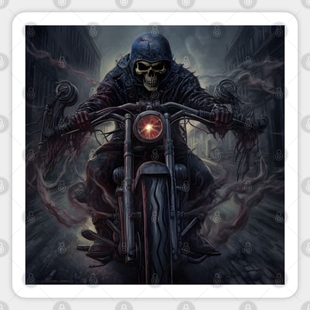 Skeleton Motorcycle - Skeleton - Sticker | TeePublic