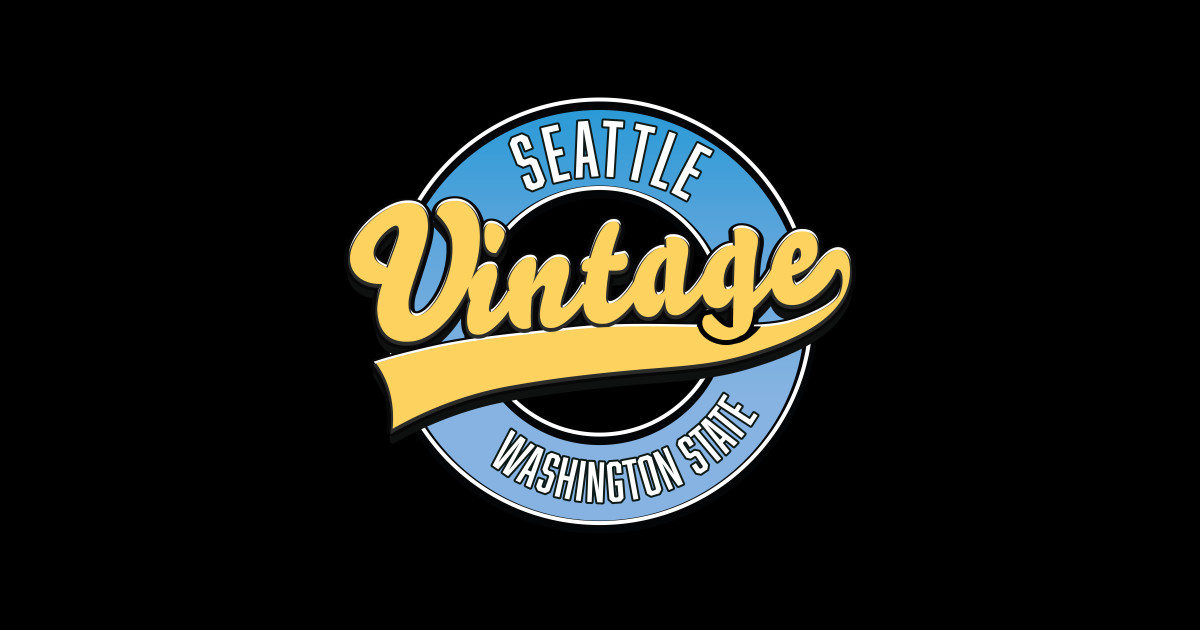 Seattle Washington State retro logo - Seattle Washington - Sticker ...