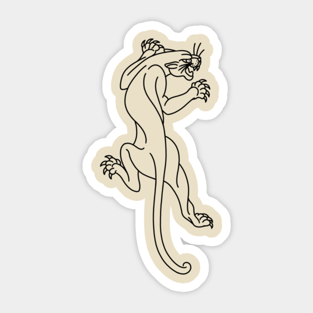 Crawling panther - Tattoo Design - Sticker | TeePublic