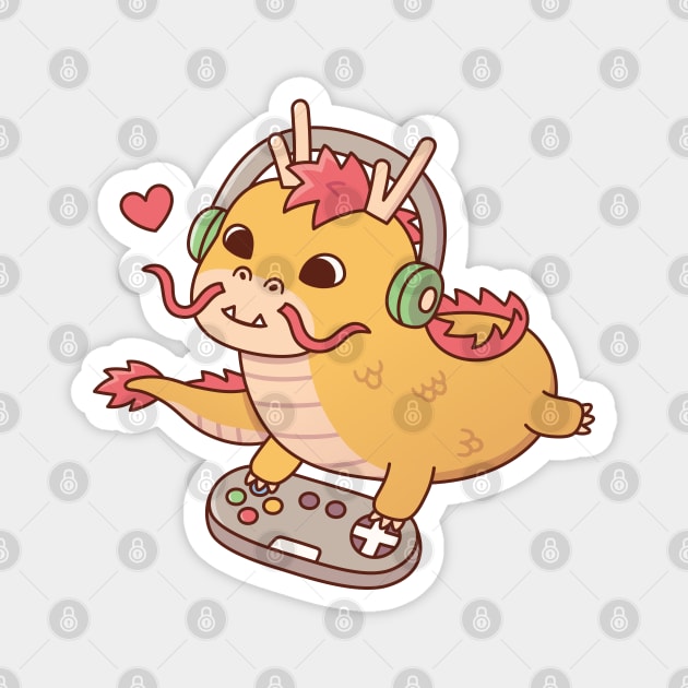 Cute Dragon Playing Video Games on Game Controller - Cute Dragon ...