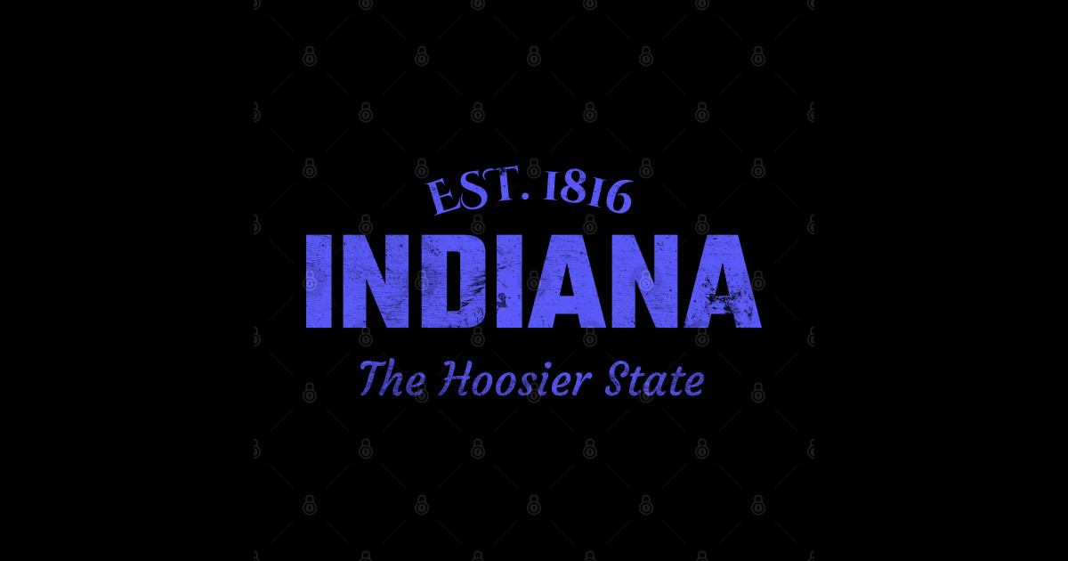 Indiana state vintage design - Indiana - Sticker | TeePublic