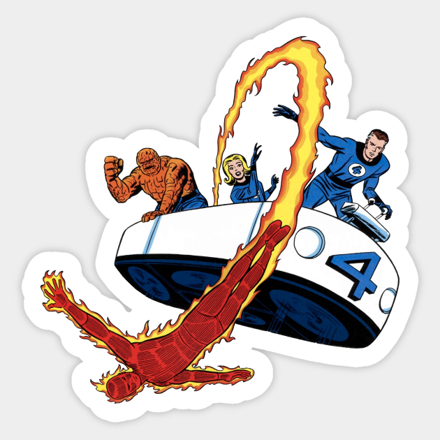 Fantasticar 2 - Fantastic Four - Sticker | TeePublic