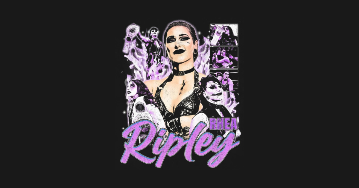 Rhea Ripley Collage - Rhea Ripley - T-Shirt | TeePublic