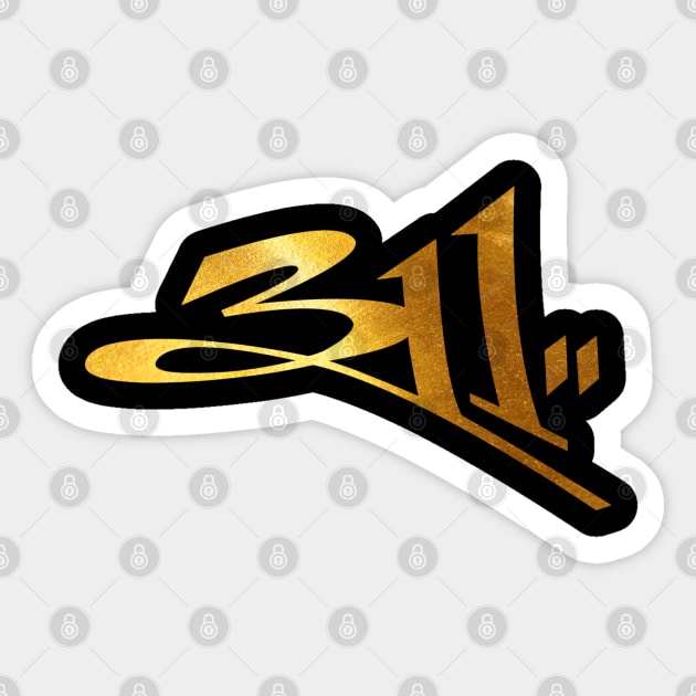 311 vintage gold - 311 - Sticker | TeePublic