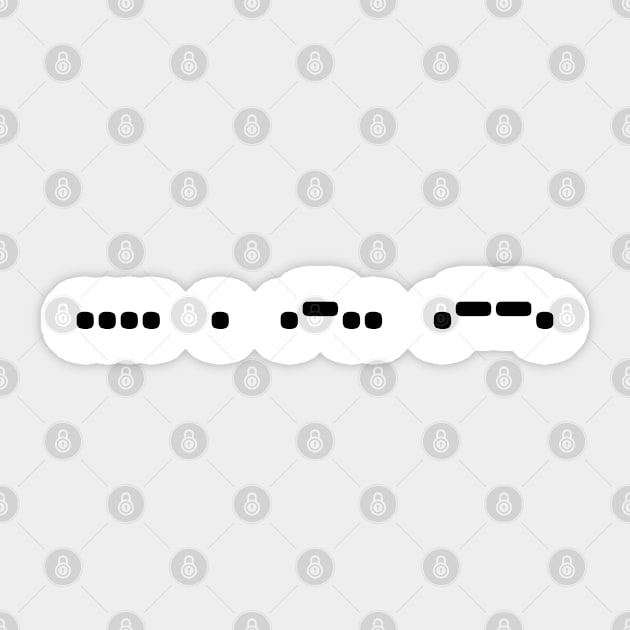 help morse code - Morse Code - Sticker | TeePublic