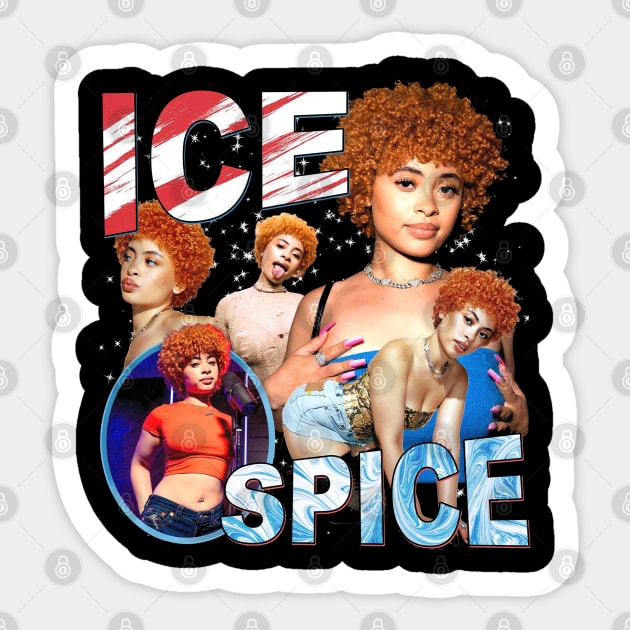 Ice Spice Vintage Collage - Ice Spice - Sticker | TeePublic